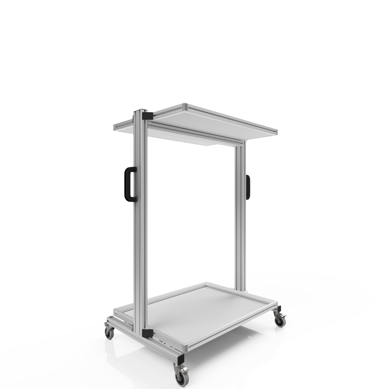 Systemwagen für Eurobehälter 80 x 60 H 134 cm ohne Auszug | 2 x Tablar, für 2 x EG 86/52, ohne ...
